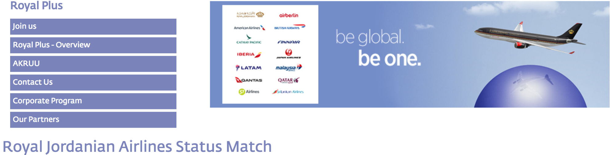 oneworld Status Match bei Royal Jordanian Airlines - InsideFlyer DE